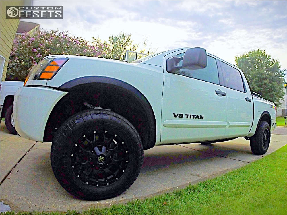 2013 Nissan Titan with 18x9 -12 Mayhem Warrior and 275/70R18 Nitto ...