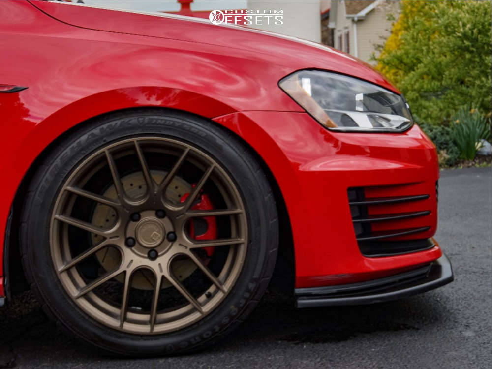 2017 Volkswagen GTI with 18x8.5 35 Aodhan Ah-x and 235/45R18 Firestone ...