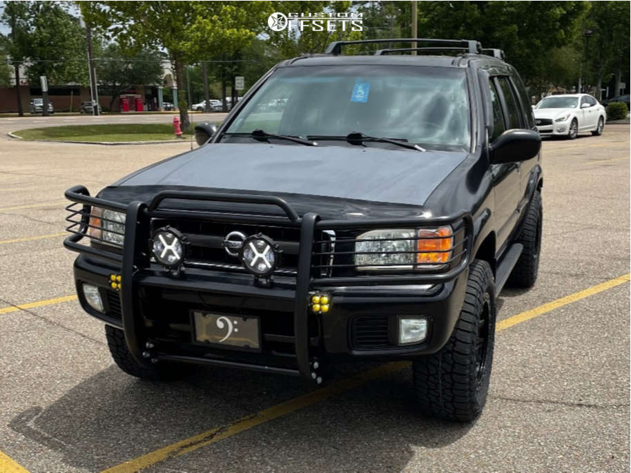 2002 Nissan Pathfinder with 17x8.5 0 Fuel Covert and 275/70R17 Falken ...