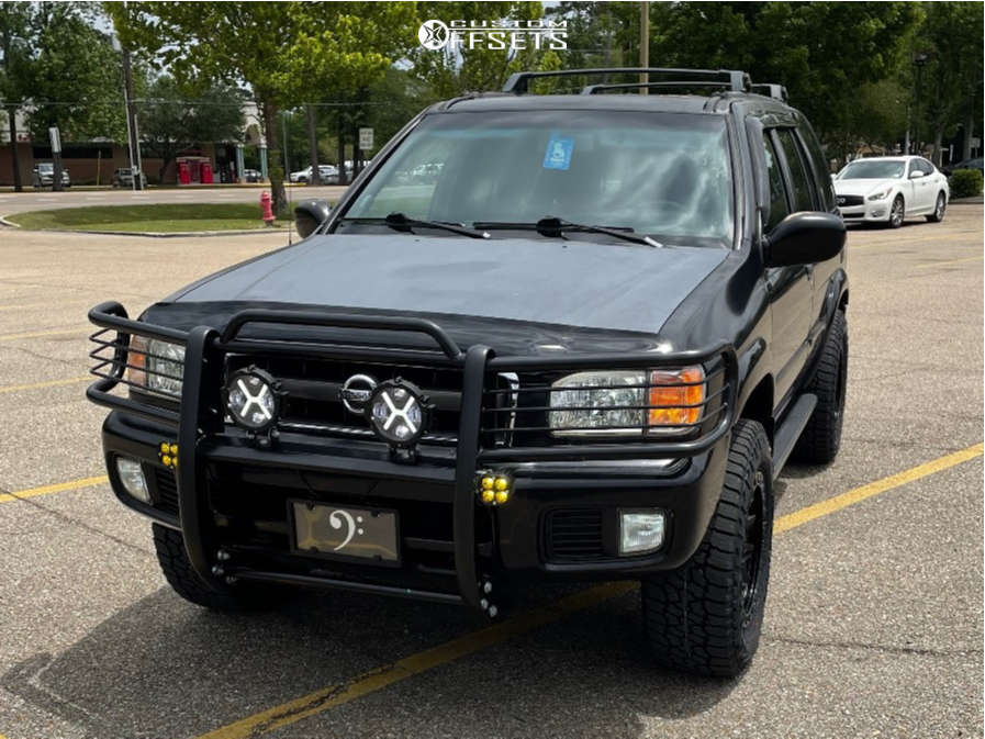 2002 Nissan Pathfinder with 17x8.5 0 Fuel Covert and 275/70R17 Falken ...