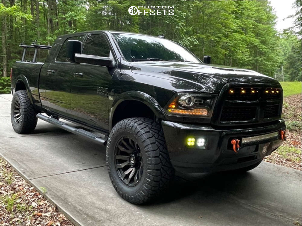 2017 Ram 3500 with 20x10 -18 Fuel Blitz and 37/13.5R20 Nitto Ridge ...