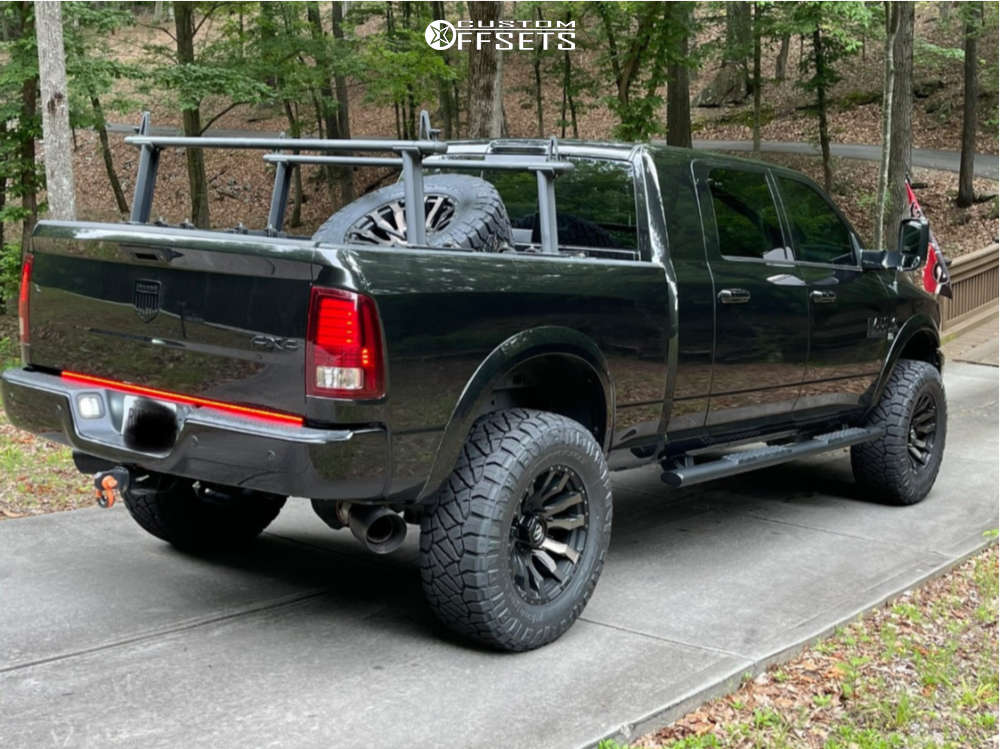 2017 Ram 3500 with 20x10 -18 Fuel Blitz and 37/13.5R20 Nitto Ridge ...