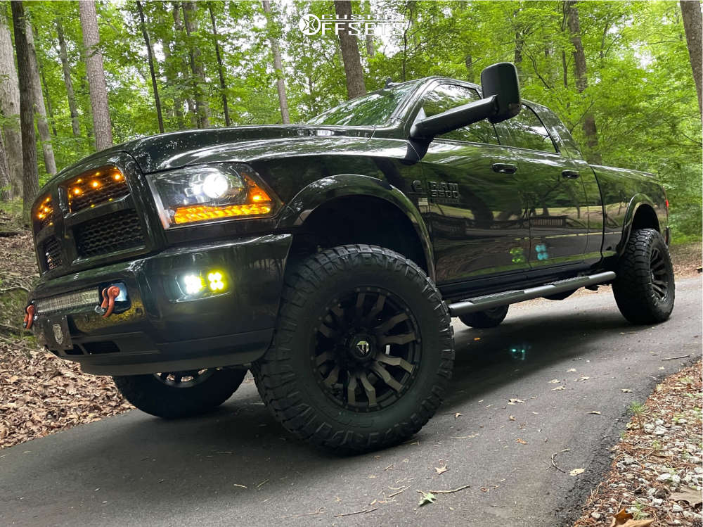 2017 Ram 3500 with 20x10 -18 Fuel Blitz and 37/13.5R20 Nitto Ridge ...