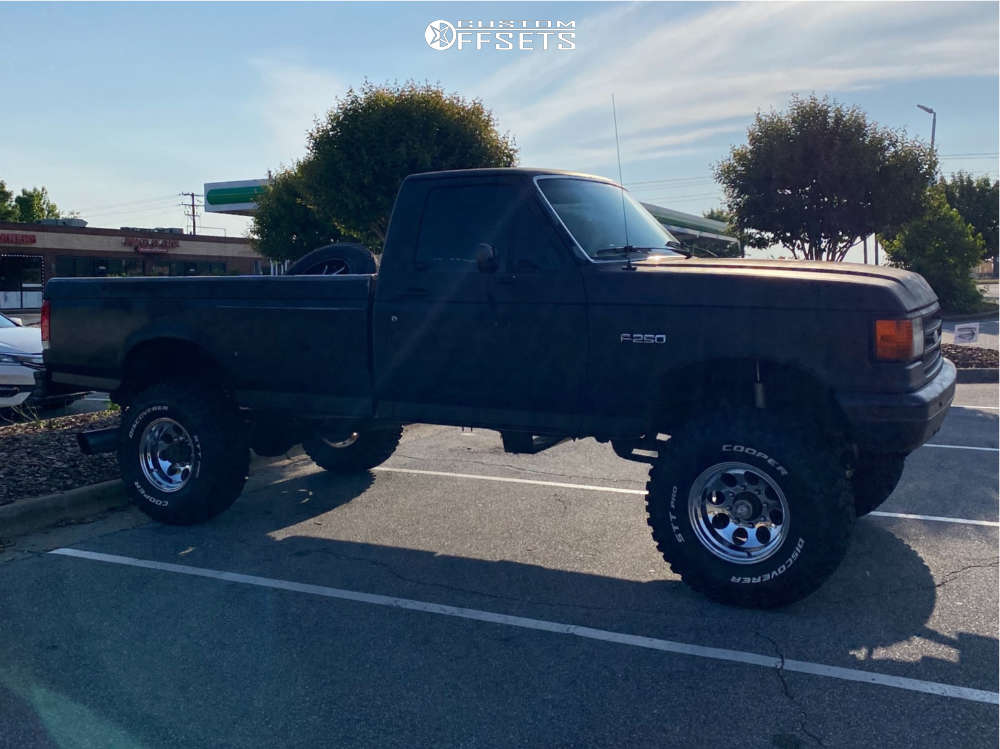 1987 Ford F-250 with 16x10 -38 Alloy Ion Style 171 and 315/75R16 Cooper ...