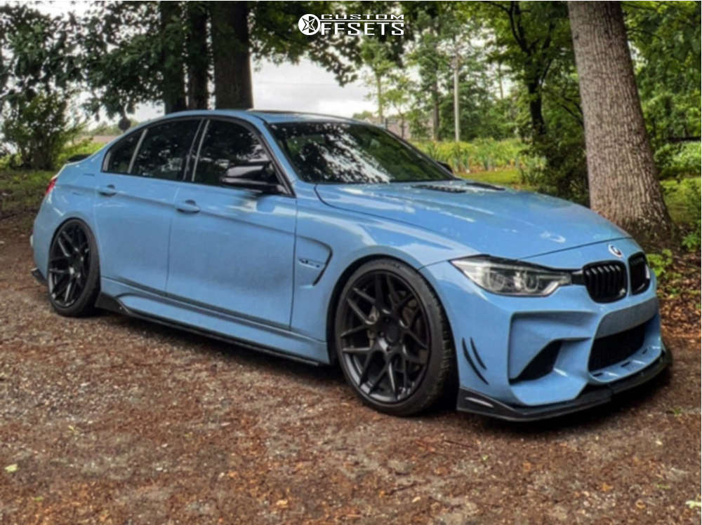 2016 BMW 340i with 19x9.5 35 Aodhan Aff2 and 255/35R19 Continental ...
