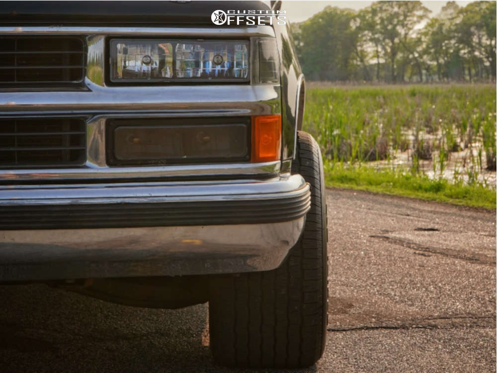 1998 Chevrolet C1500 with 15x10 -39 Vision D Window and 295/50R15 ...