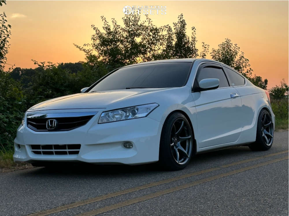 2012 Honda Accord with 18x9.5 22 Kansei Tandem and 245/40R18 Accelera PHI-R and Coilovers ...