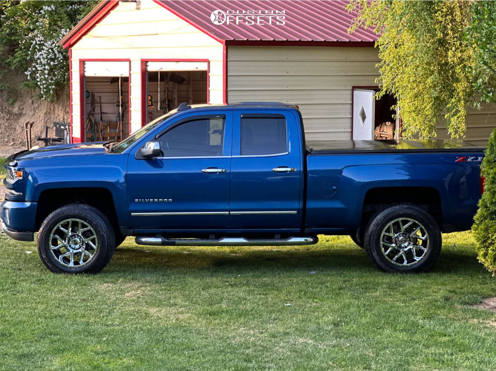 2018 Chevrolet Silverado 1500 with 20x10 -29 Vision Sliver and 275 ...