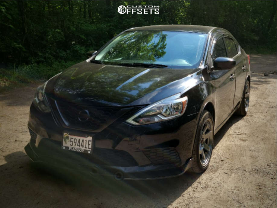 2017 Nissan Sentra with 18x8.5 35 AVID1 Av6 and 245/40R18 Vercelli ...