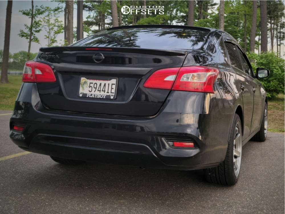 2017 Nissan Sentra with 18x8.5 35 AVID1 Av6 and 245/40R18 Vercelli ...