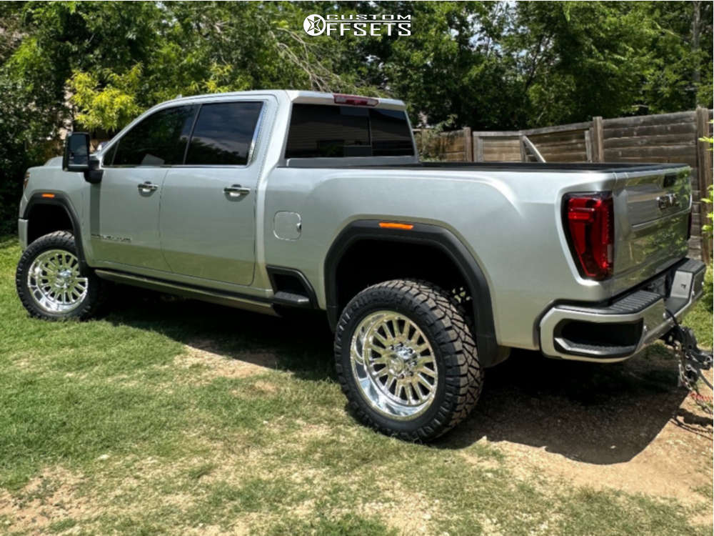 2022 GMC Sierra 2500 HD with 22x10 -25 American Force Atom Ss and 35/12.5R22 Nitto Ridge ...