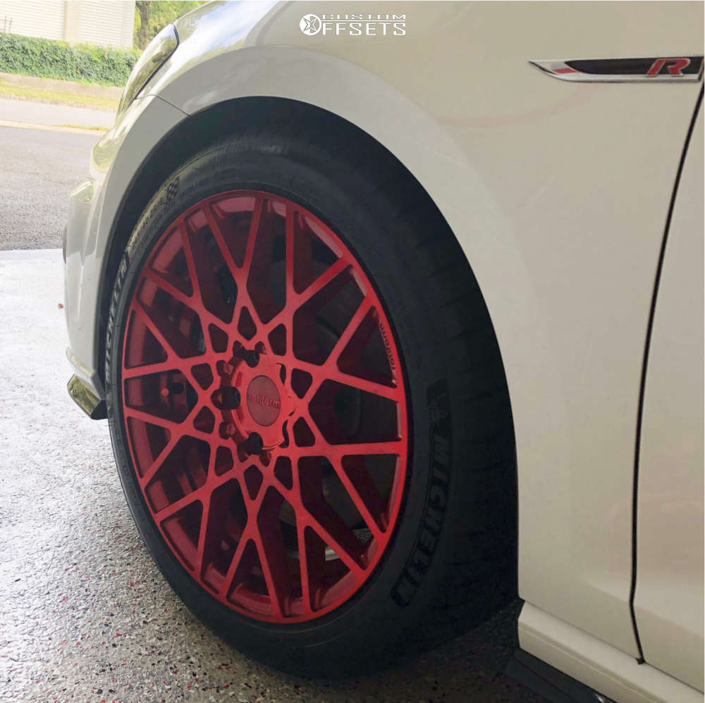2019 Volkswagen Golf R with 18x8.5 45 Rotiform Blq and 245/40R18 ...