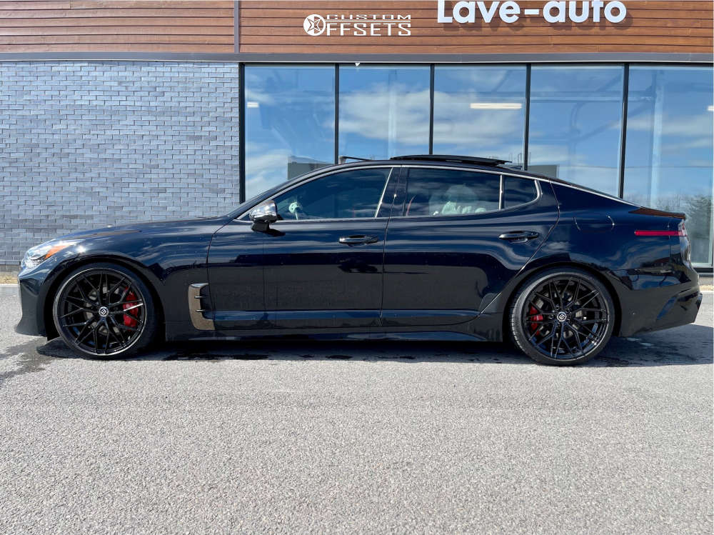 2022 Kia Stinger with 19x8.5 35 Braelin Br10 and 225/40R19 Michelin Pilot Sport 4 and Lowering ...