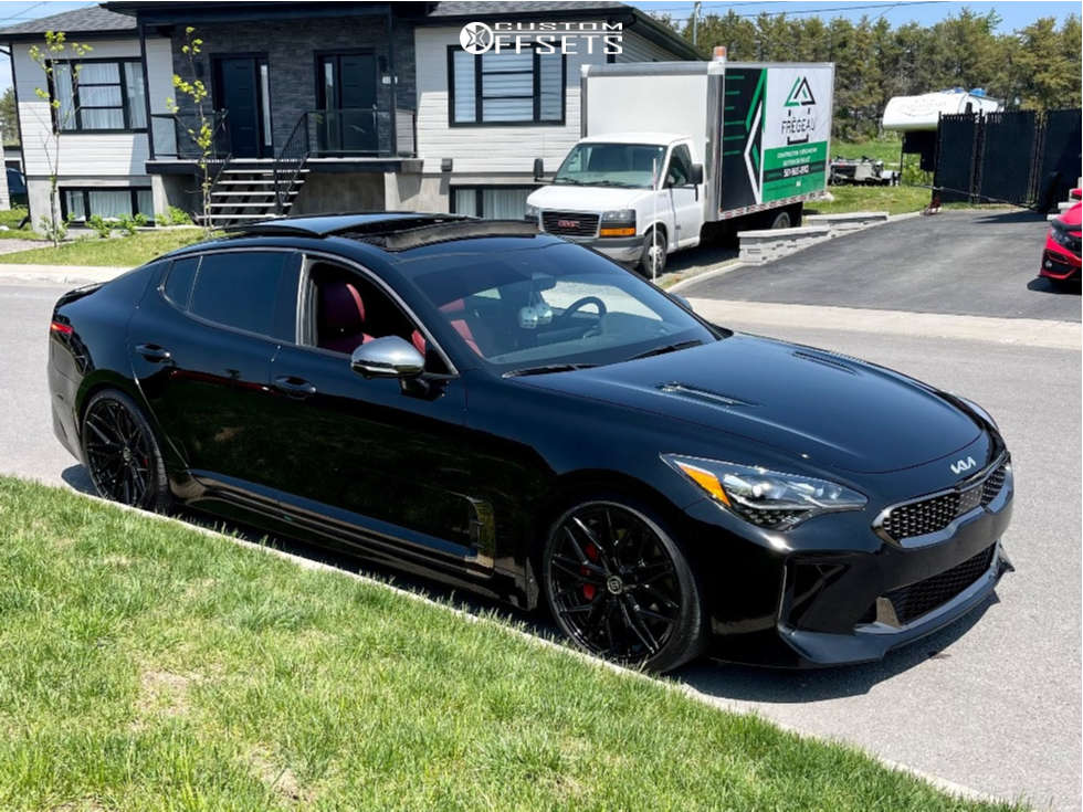 2022 Kia Stinger with 19x8.5 35 Braelin Br10 and 225/40R19 Michelin Pilot Sport 4 and Lowering ...