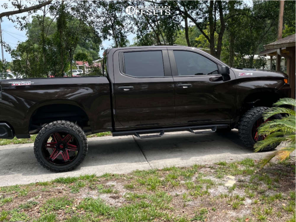 2019 Chevrolet Silverado 1500 with 22x12 -51 Vision Razor and 35/12 ...