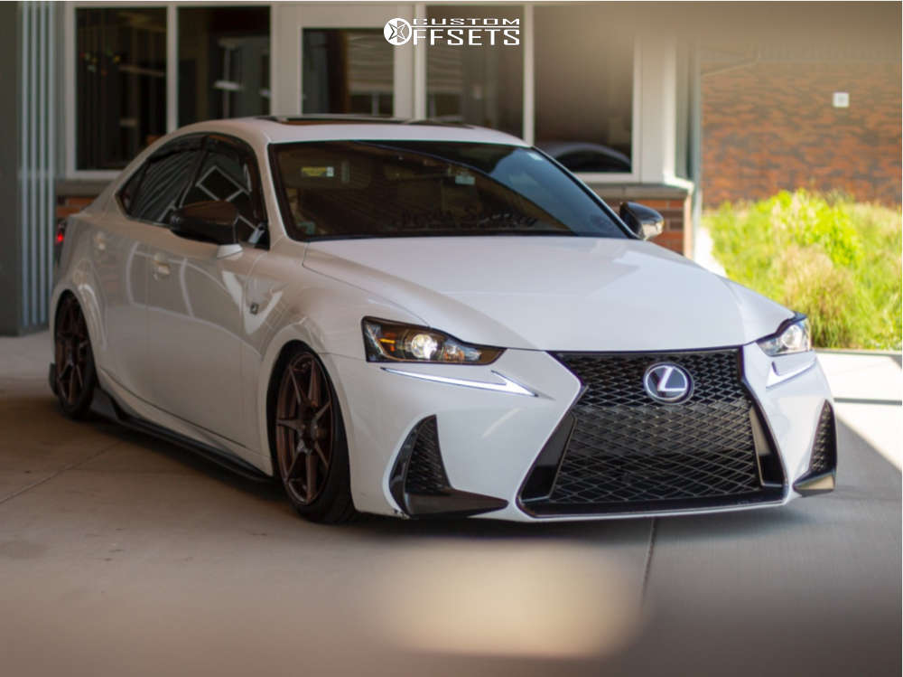 2018 Lexus IS300 with 18x8 40 Enkei Tfr and 225/40R18 Pirelli PZERO and ...
