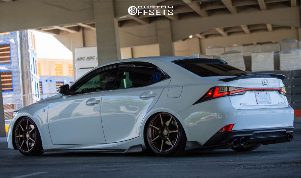 2018 Lexus IS300 with 18x8 40 Enkei Tfr and 225/40R18 Pirelli PZERO and ...