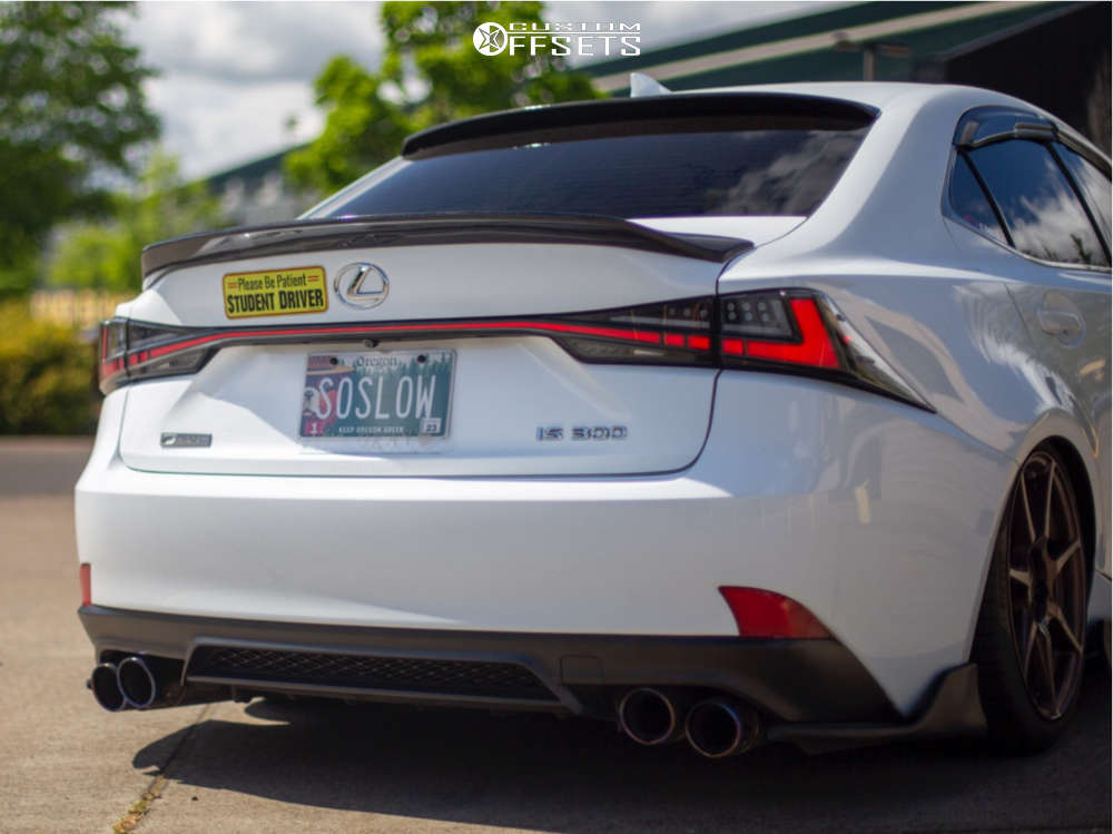 2018 Lexus IS300 with 18x8 40 Enkei Tfr and 225/40R18 Pirelli PZERO and ...
