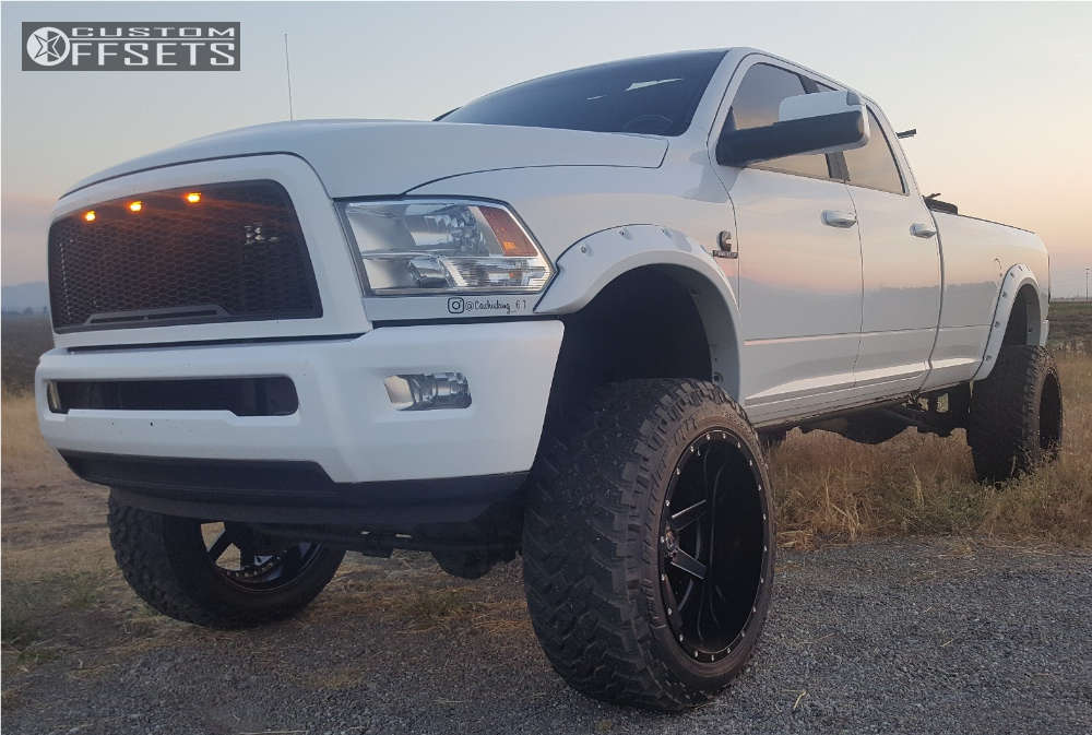 2012 Ram 3500 with 24x14 -75 Fuel Maverick and 38/13.5R24 Nitto Trail ...