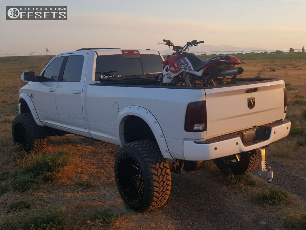 2012 Ram 3500 with 24x14 -75 Fuel Maverick and 38/13.5R24 Nitto Trail ...