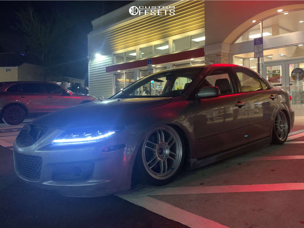 2007 Mazda 6 with 18x7.5 48 Enkei Rpf1 and 215/40R18 Firestone Firehawk ...