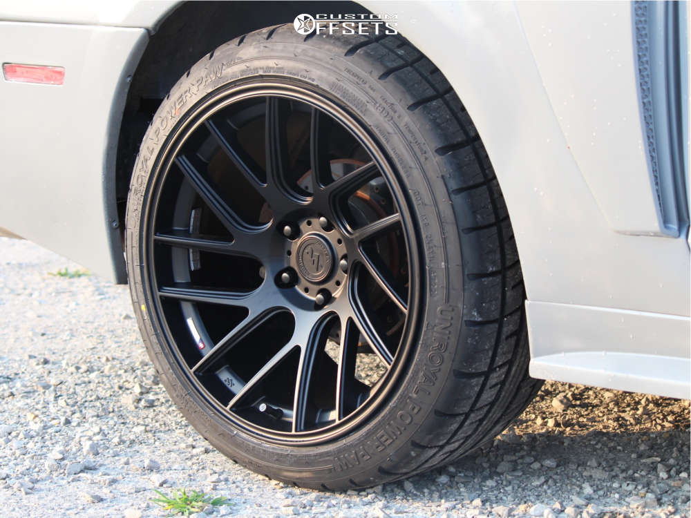 2003 Ford Mustang with 18x10.5 22 Anovia Elder and 255/40R18 Uniroyal ...