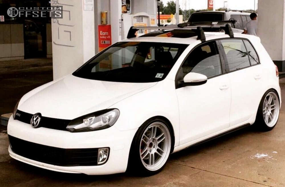 2013 Volkswagen GTI with 18x9 35 Enkei RPF1 and 215/40R18 Yokohama S ...