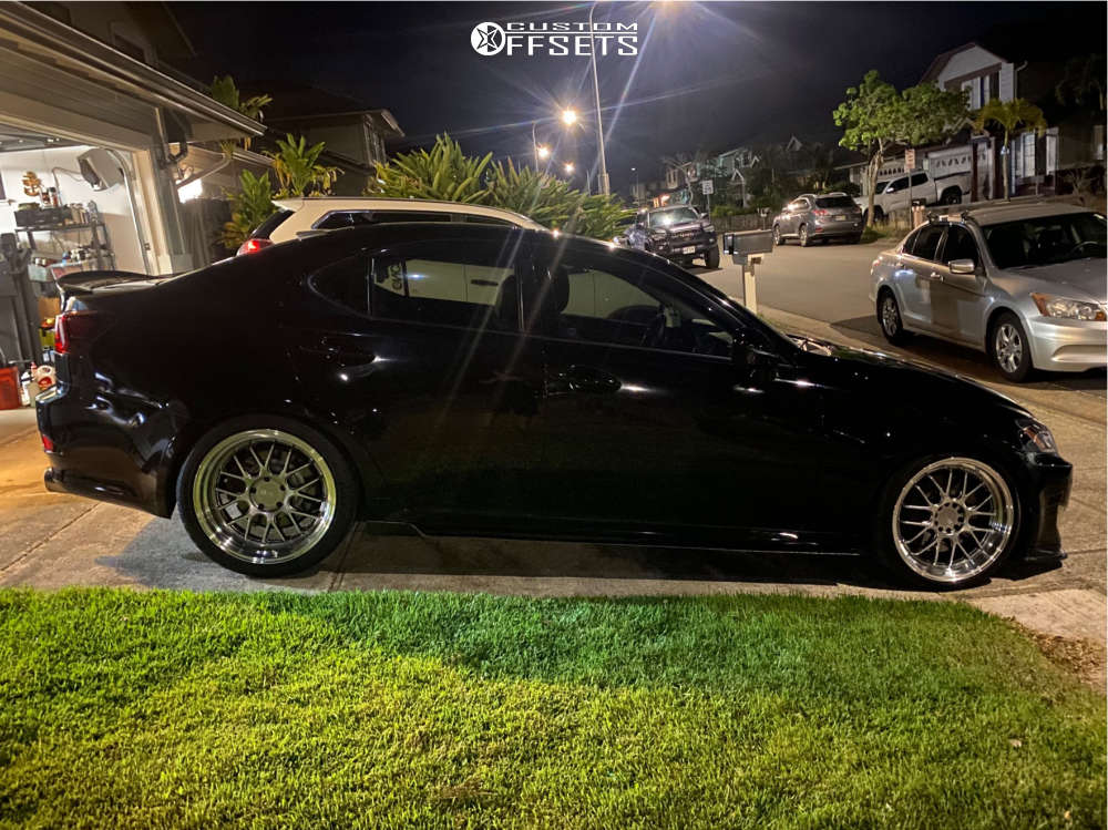 2007 Lexus IS350 with 19x8.5 35 F1R F21 and 235/35R19 Delinte DH2 and ...