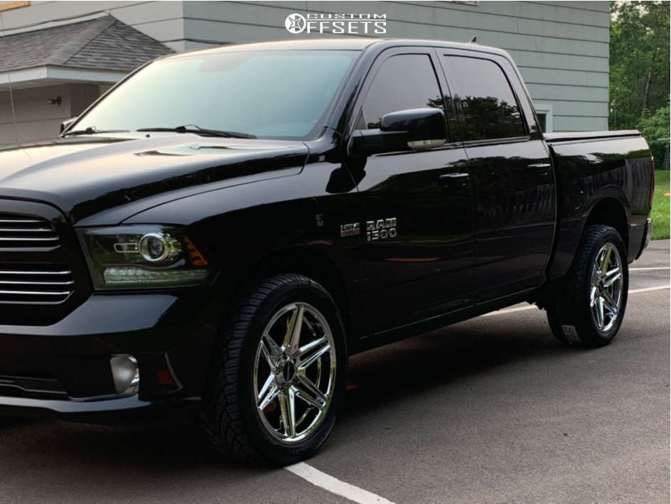 2014 Ram 1500 with 22x9.5 8 Vision Wedge and 305/45R22 General Grabber ...