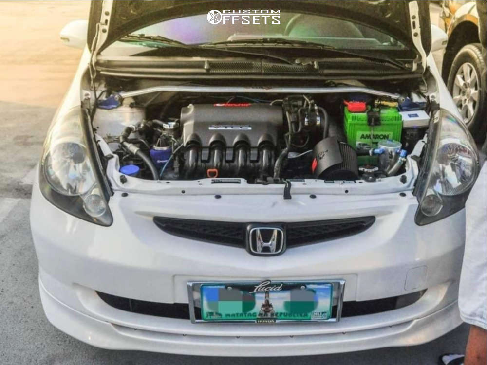 2005 Honda Fit GD3 with 16x7 45 Rota Slipstreams and 195/50R16 Yokohama ...