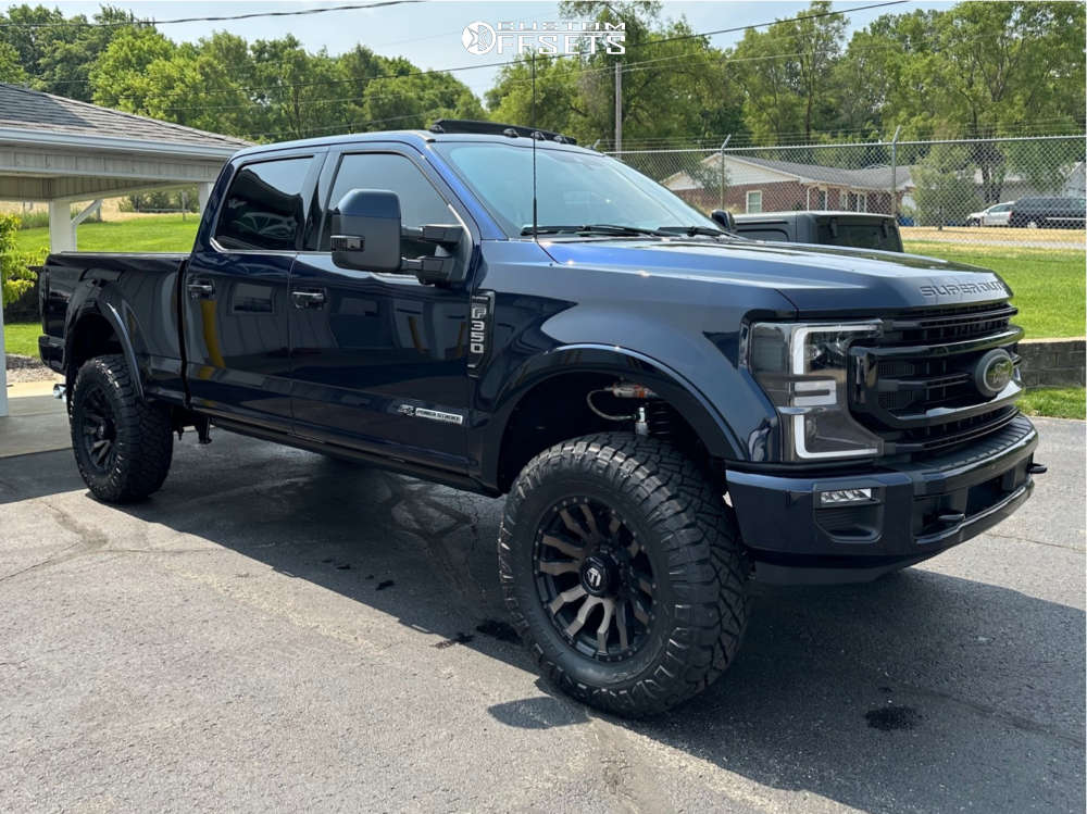 2022 Ford F-350 Super Duty with 20x9 1 Fuel Blitz and 37/12.5R20 Nitto Ridge Grappler and ...
