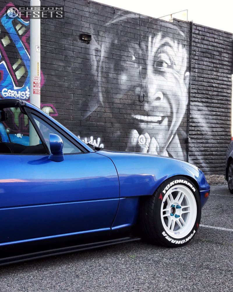 1995 Mazda MX-5 Miata with 15x8 28 Enkei RPF1 and 205/50R15 Yokohama ...