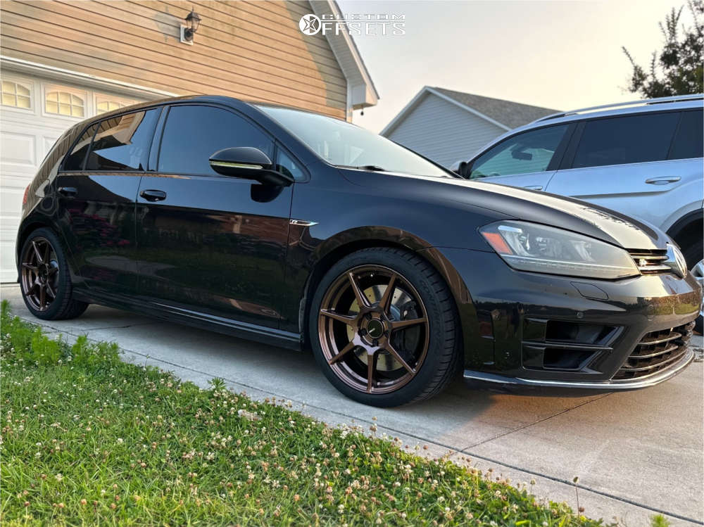 2016 Volkswagen Golf R with 18x8 45 Enkei Tfr and 245/35R18 Continental ...