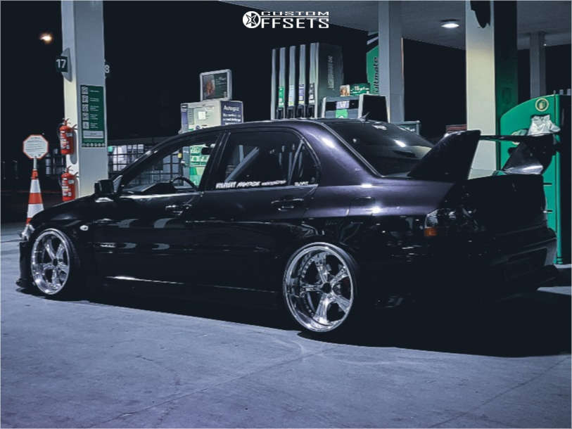 2004 Mitsubishi Lancer with 18x9 34 SSR Vienna Courage and 215/35R18 ...