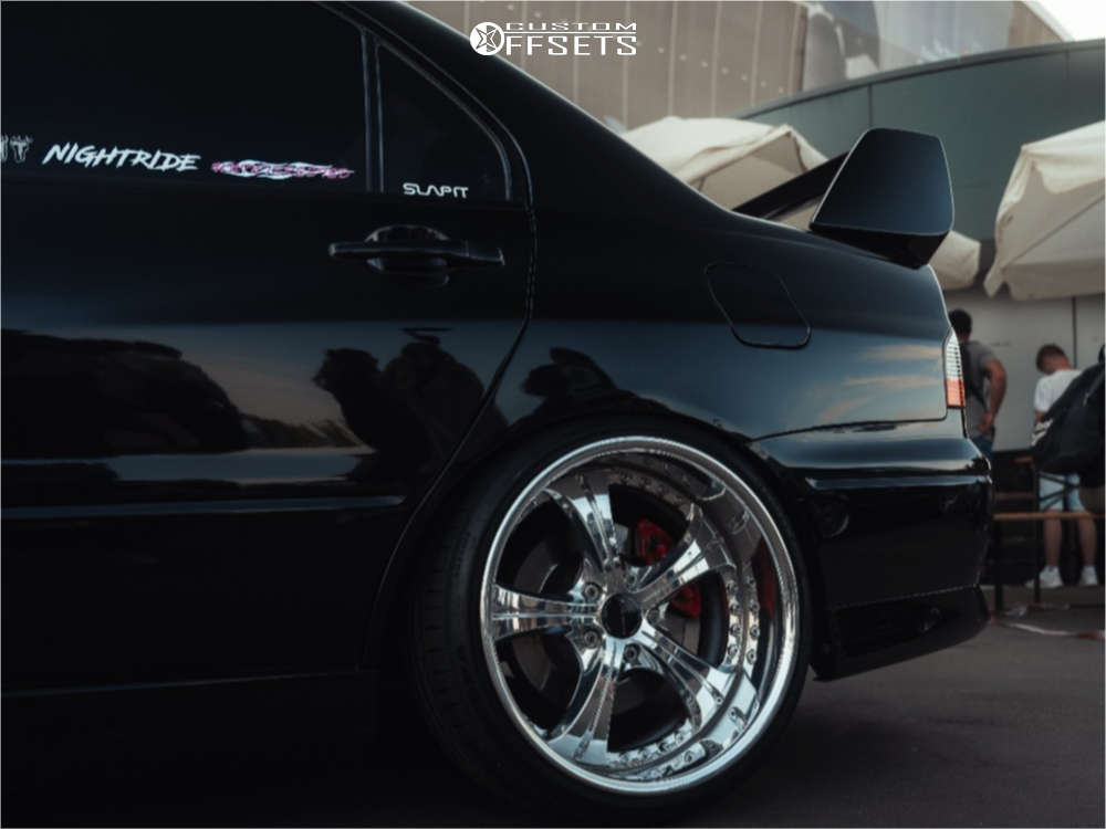 2004 Mitsubishi Lancer with 18x9 34 SSR Vienna Courage and 215/35R18 ...