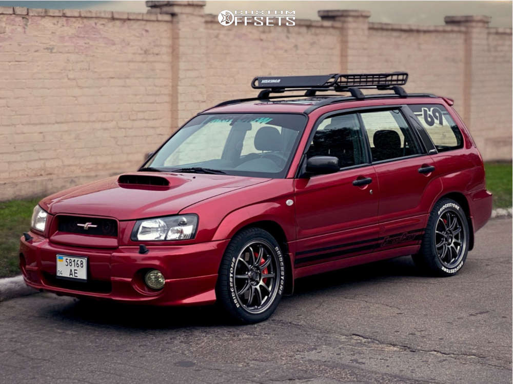 2004 Subaru Forester with 18x7.5 45 Prodrive Gc-010g and 225/45R18 ...