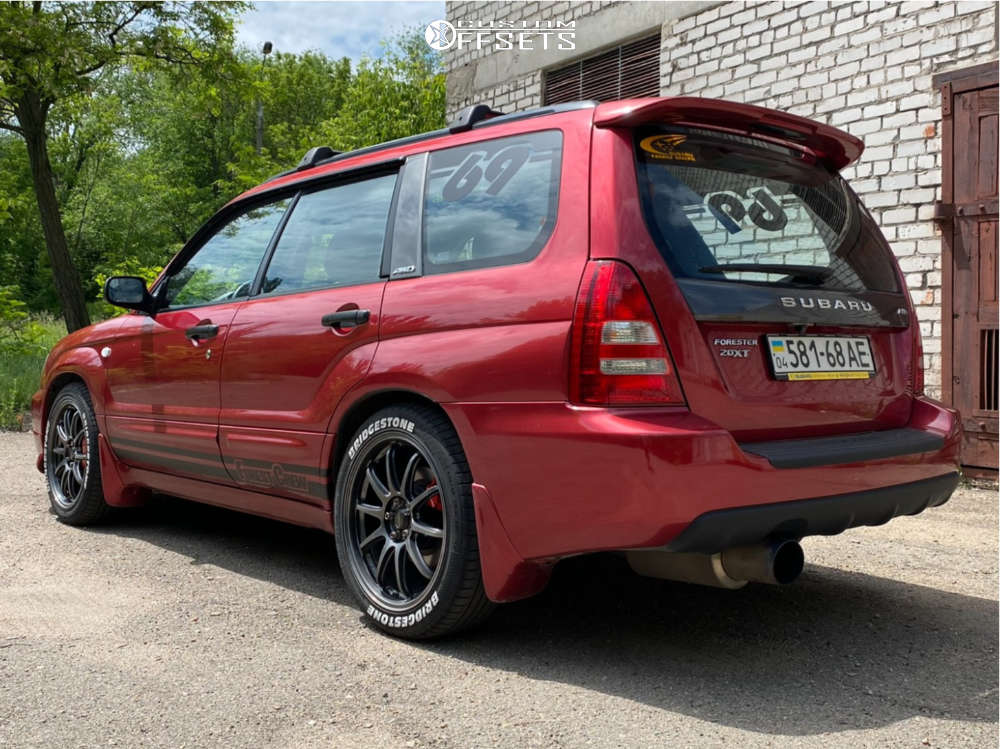 2004 Subaru Forester with 18x7.5 45 Prodrive Gc-010g and 225/45R18 ...
