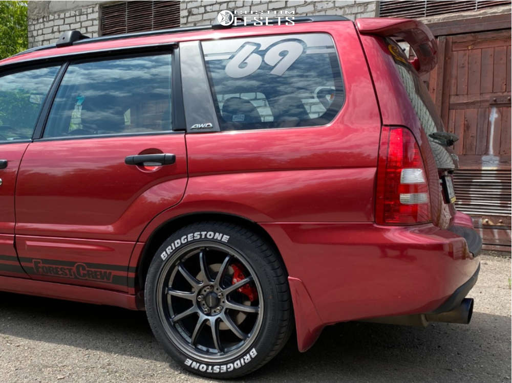 2004 Subaru Forester with 18x7.5 45 Prodrive Gc-010g and 225/45R18 ...