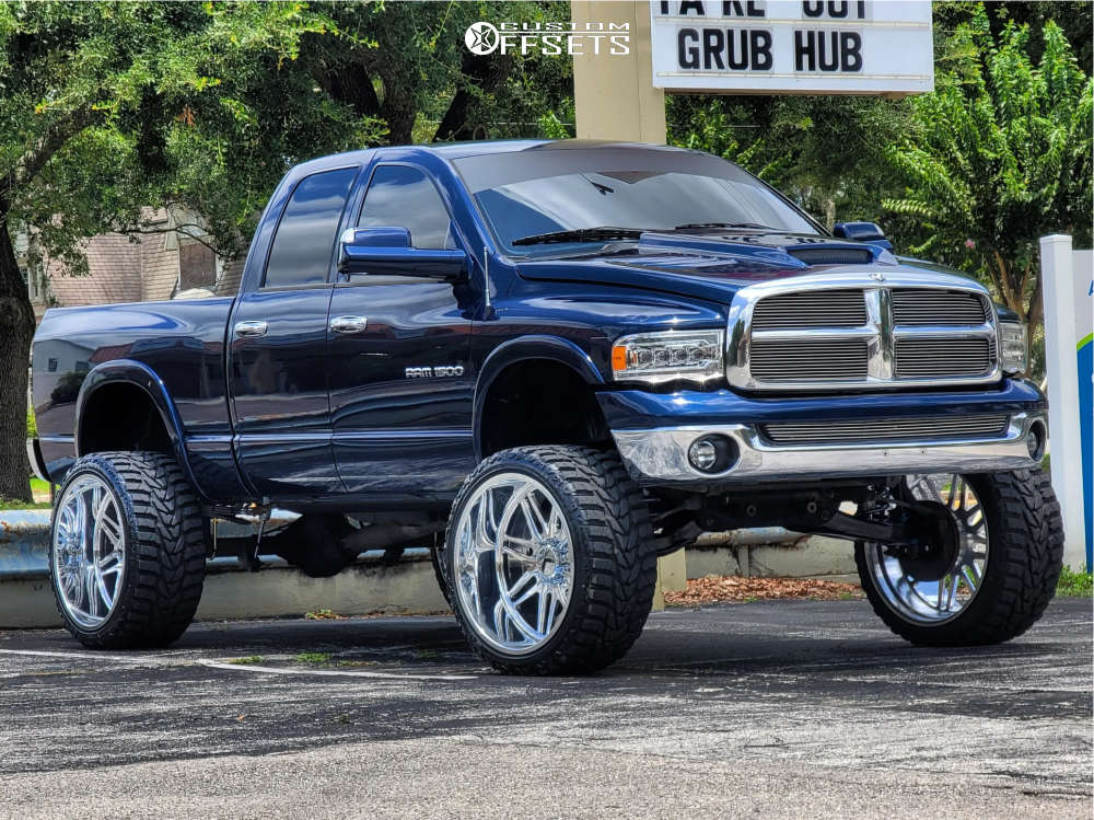 2003 Dodge Ram 1500 with 26x14 -76 KG1 Forged Aristo and 36/14.5R26 ...