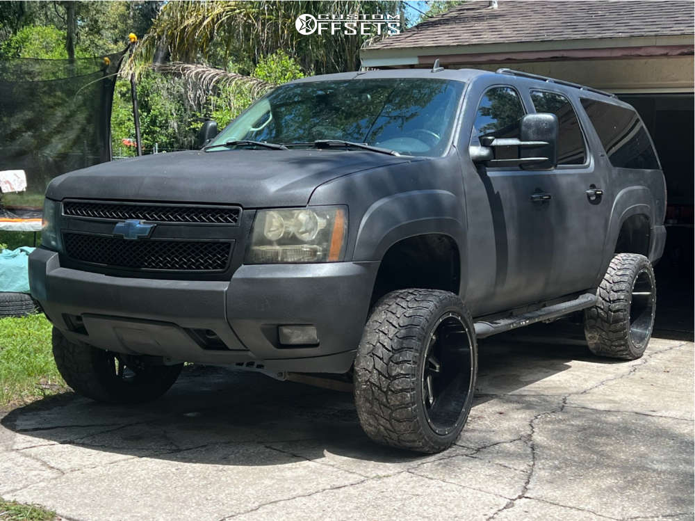 2008 Chevrolet Suburban 1500 with 22x12 -57 Vision Spyder and 33/12 ...