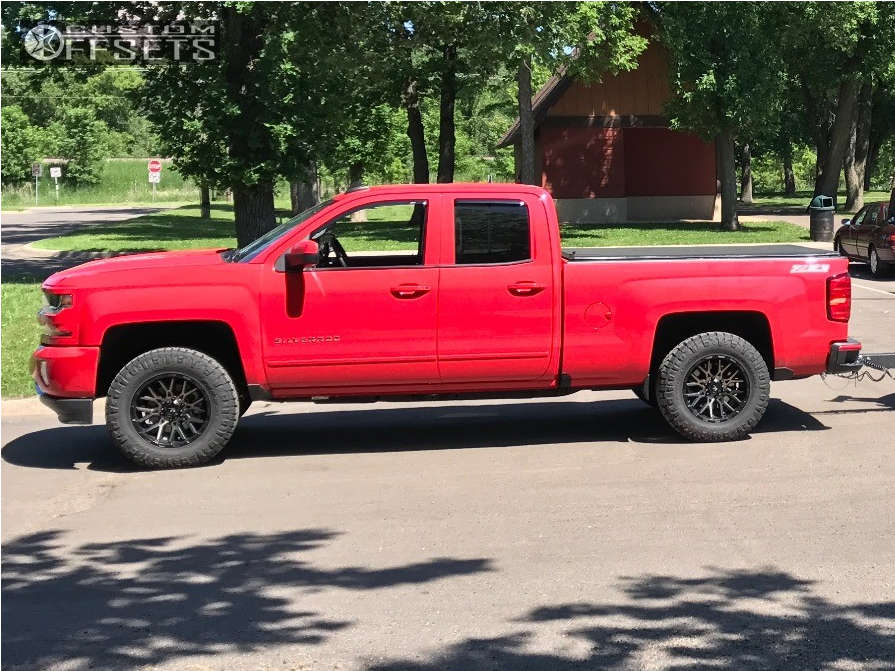 2016 Chevrolet Silverado 1500 with 18x9.5 15 V-Rock Recoil and 33/12 ...