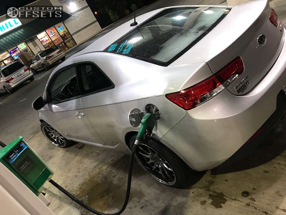 2013 Kia Forte Koup with 18x9.5 15 Aodhan DS02 and 235/40R18 Nankang NS ...