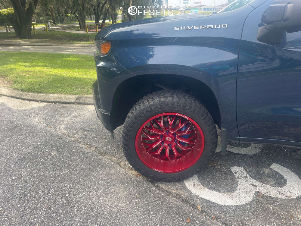 2021 Chevrolet Silverado 1500 with 22x10 -19 Vision Riot and 285/50R22 ...