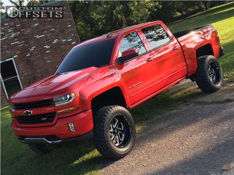 2017 Chevrolet Silverado 1500 with 20x10 -18 Fuel Flow and 35/12.5R20 ...