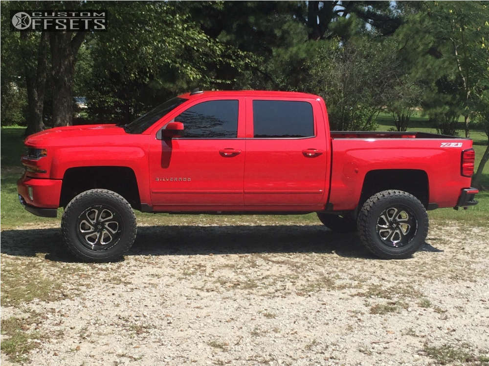 2017 Chevrolet Silverado 1500 with 20x10 -18 Fuel Flow and 35/12.5R20 ...