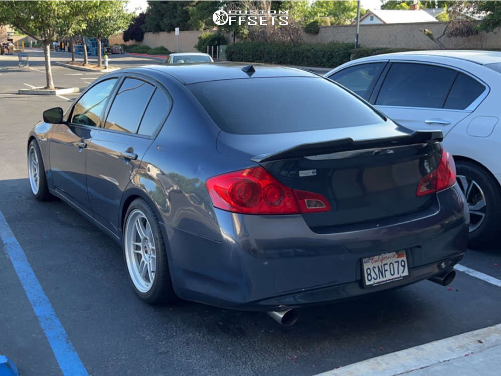 2012 INFINITI G37 with 18x9.5 15 Enkei Rpf1 and 245/40R18 Centennial ...