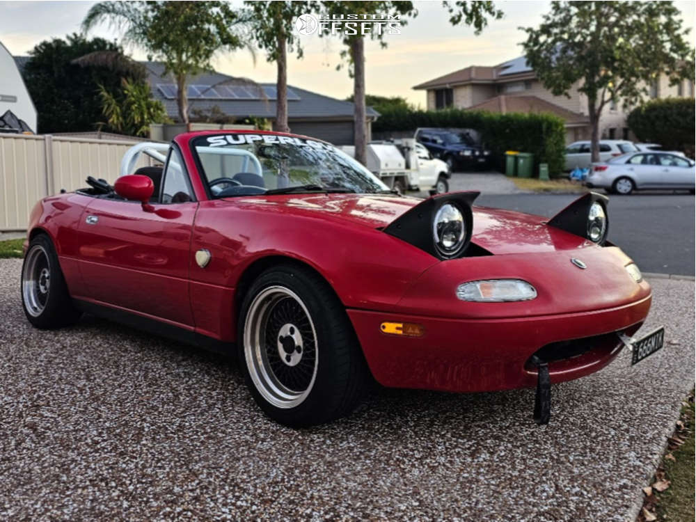 1991 Mazda Miata with 15x8 25 AVID1 Av18 and 185/50R15 Maxtrek Maximus ...