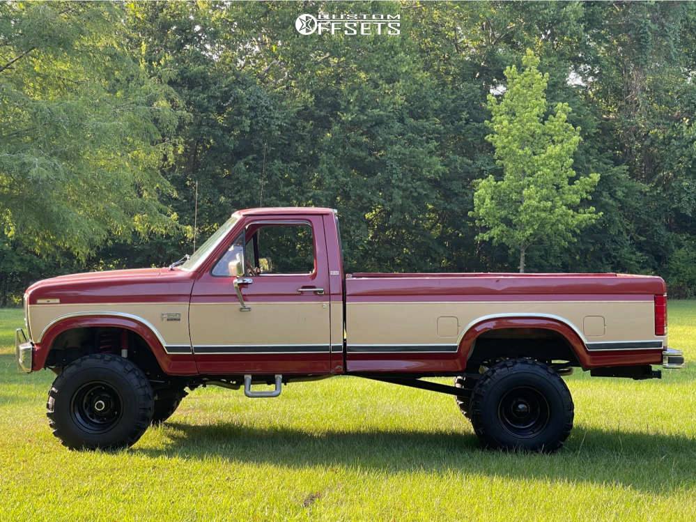 1986 Ford F-150 with 15x12 -63 Black Rock Black Jack and 33/13.5R15 ...