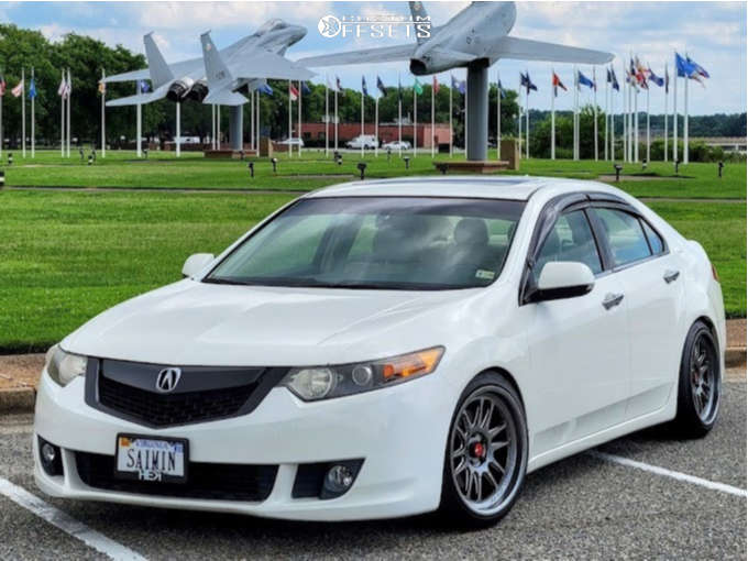2010 Acura TSX with 18x9.5 30 Aodhan Ah07 and 225/40R18 Nitto Neo Gen and Coilovers | Custom Offsets