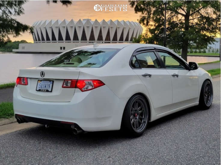2010 Acura TSX with 18x9.5 30 Aodhan Ah07 and 225/40R18 Nitto Neo Gen ...